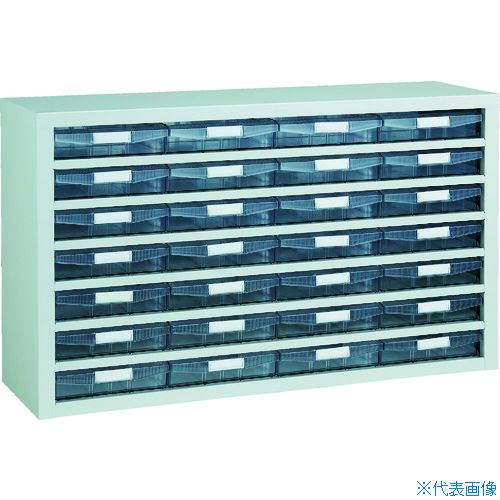 オレンジブック トラスコ中山　TRUSCOTRUSCO 引出しユニット 1037X307XH605 AW2X28 W 〔品番:VA87BWN〕[ 注番:3937569]特長●引き出しは透明タイプで中身が見えて仕分けに便利です。●本体は引き出...