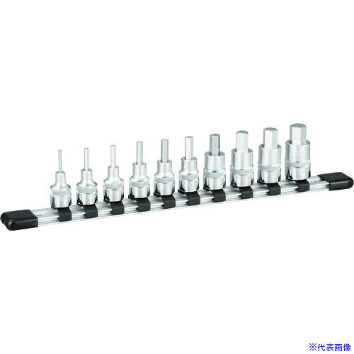 オレンジブック トラスコ中山　TRUSCOTONE ヘキサゴンソケットセット(インチホルダー付) 10pcs 差込角9.5mm 〔品番:HHB310〕[ 注番:3964442]特長●ソケットの取り外しが容易なアルミタイプのソケットホルダで作...