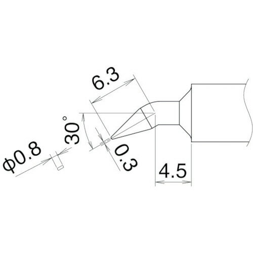 オレンジブック トラスコ中山　TRUSCO白光 こて先 0.8JD型 〔品番:T22JD08〕[ 注番:4004221]特長仕様●適合機種：FM-2030●コテ先名称：0.8JD型仕様2●ヒーター一体式材質/仕上セット内容/付属品注意原産国...
