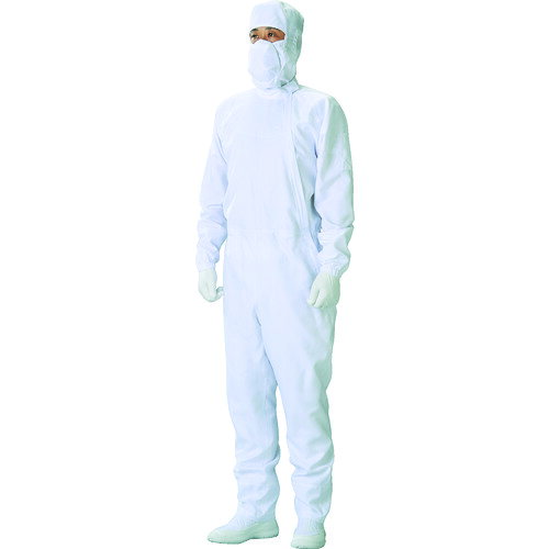 オレンジブック トラスコ中山　TRUSCOADCLEAN クリーンルーム用ウェア クリーンスーツ 白 S 着丈157〜164cm 〔品番:CH11031S〕[ 注番:4012941]特長●光消臭繊維を使用し人体からのケミカル汚染を制御します...