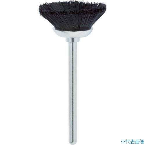 オレンジブック トラスコ中山　TRUSCOTRUSCO ベベル型ブラシ Φ25 モノエイト 〔品番:253B11〕[ 注番:4026811]特長●コンパクトで高速回転軸のため操作しやすく、作業性に優れたベベル型ブラシです。●軸付なので取り付...