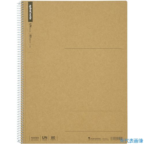 オレンジブック トラスコ中山　TRUSCOmaruman A4 スパイラルノート 無地80枚 〔品番:N225ES〕[ 注番:4057736]特長●心地よい書き味が定評のマルマン国産筆記用紙です。仕様●用紙サイズ：A4●中紙(枚)：80仕様...