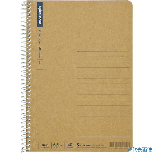 オレンジブック トラスコ中山　TRUSCOmaruman B6 スパイラルノート 横罫40枚 〔品番:N238〕[ 注番:4059332]特長●心地よい書き味が定評のマルマン国産筆記用紙です。仕様●用紙サイズ：B6●中紙(枚)：40仕様2●...