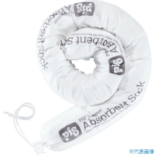 オレンジブック トラスコ中山　TRUSCOpig ピグスキマー (1箱=10本入) 〔品番:104PS〕[ 注番:4060628]特長●耐薬品性ポリプロピレン製のカバーと中身は、油のみを吸収します。●飽和状態になっても液面に浮いたままで、回...