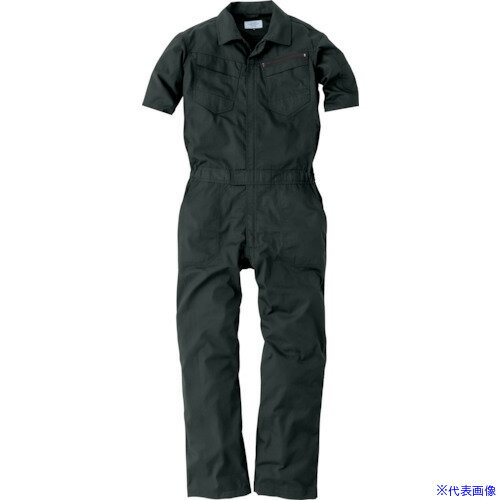 オレンジブック トラスコ中山　TRUSCOCHUSAN コスパリップストップ半袖ツナギ クロ 4L 〔品番:9211194L〕[ 注番:4106786]特長●方形模様で軽量なリップストップが採用されたコストパフォーマンスに優れた軽量・高耐久...