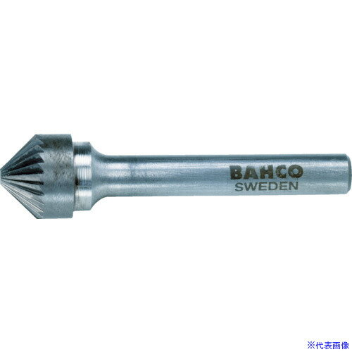 オレンジブック トラスコ中山　TRUSCOBAHCO 超硬バー 円錐60° シングルカット 刃径10×刃長8mm 〔品番:BAHK1008M06〕[ 注番:4135610]特長●硬度HRC67までの材料の切削が可能です。●ヘッド部硬度はおよ...