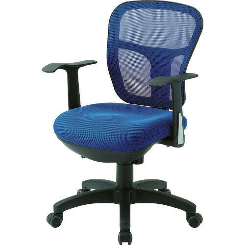 オレンジブック トラスコ中山　TRUSCOTRUSCO オフィスチェア MC−2A 背面メッシュタイプ肘付 ブルー 〔品番:MC2AB〕[ 注番:4143779]特長●背部は通気性を追及したメッシュ素材を使用しており、快適な座り心地のオフィ...
