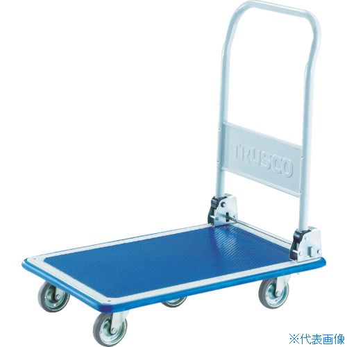 オレンジブック トラスコ中山　TRUSCOTRUSCO プレス製台車 ドンキーカート 折りたたみ式5輪型740×480 〔品番:101N5〕[ 注番:4144961]特長●中心部に固定キャスターが付四輪自在構造になっているので狭い所で小回り...