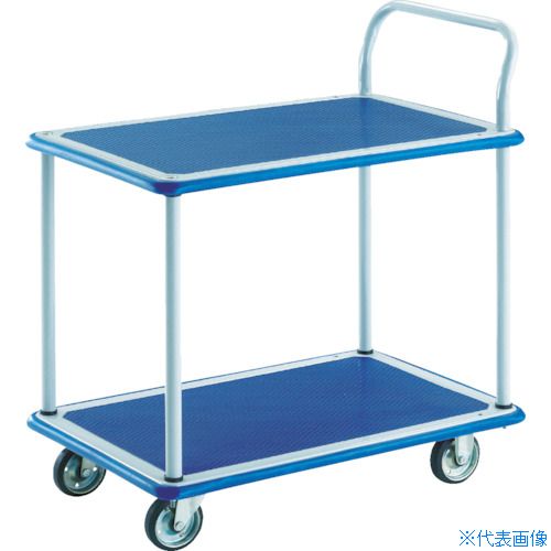 オレンジブック トラスコ中山　TRUSCOTRUSCO プレス製台車 ドンキーカート 2段式片袖タイプ740×480 〔品番:104N〕[ 注番:4145011]特長●ピッキング作業に適しています。仕様●均等荷重(kg)：150●長さ(mm...