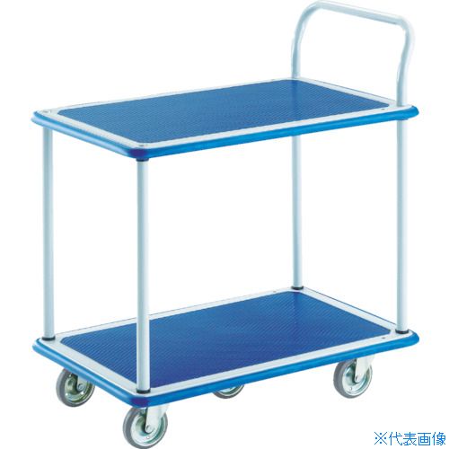 オレンジブック トラスコ中山　TRUSCOTRUSCO プレス製台車 ドンキーカート 2段式片ハンドル5輪車 〔品番:104N5〕[ 注番:4145020]特長●ピッキング作業に適しています。●中心部に固定キャスターが付き四輪自在構造になっ...