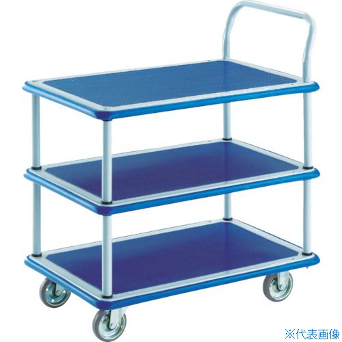 オレンジブック トラスコ中山　TRUSCOTRUSCO プレス製台車 ドンキーカート 3段式片袖タイプ740×480 〔品番:105N〕[ 注番:4145038]特長●分けて整理しやすい3段式でピッキングに最適な台車です。仕様●均等荷重(k...