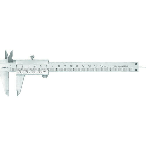 オレンジブック トラスコ中山　TRUSCOTRUSCO 標準型ノギス 150mm 〔品番:THN15〕[ 注番:4150899]特長●標準的なスタンダードノギスです。●反射しにくいシルバー仕上です。用途●外側測定、内側測定、段差測定、深さ測...