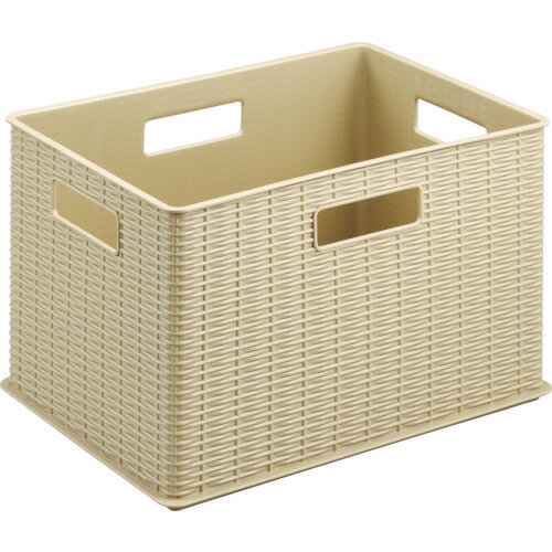 オレンジブック トラスコ中山　TRUSCOTRUSCO ラタン調ボックス ライトブラウン 〔品番:RTB1LBR〕[ 注番:4163478]特長●ラタン（籐）のバスケットを思わせるデザインで、オフィスや事務所などでの小物収納にぴったりです。...