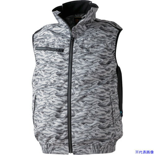オレンジブック トラスコ中山　TRUSCOCHUSAN WZ アルミコーティング・迷彩ベスト タイガー迷彩グレー XXL 〔品番:9162131XXL〕[ 注番:4165671]特長●別格の涼しさを纏う卓越した裏アルミコーティングと完成度の...