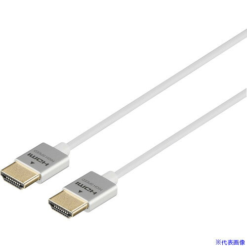 オレンジブック トラスコ中山　TRUSCOBUFFALO HDMIケーブル スリムタイプ 2m ホワイト 〔品番:BSHD3S20WH〕[ 注番:4170706]特長●取り回ししやすいスリムケーブル、3m以上のロングタイプもラインナップ●リ...