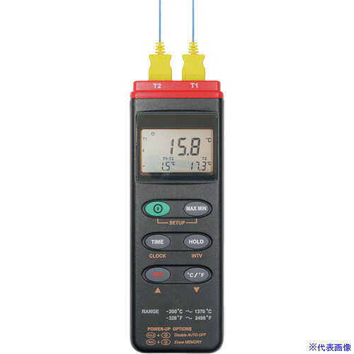 オレンジブック トラスコ中山　TRUSCOMT データロガー2チャンネル温度計 〔品番:MT306〕[ 注番:4180058]特長●2点の温度を同時に測定・表示可能な温度計です。●データロガー機能搭載で最大16000ポイントの測定値記録が可...