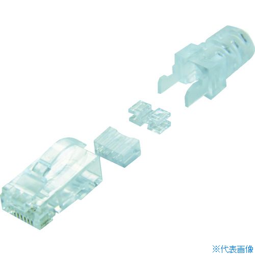 オレンジブック トラスコ中山　TRUSCOコーニング Cat6 RJ45モジュラープラグ (100個入) 〔品番:VOLRJ45PLG6LBL〕[ 注番:4182928]特長●単線、より線対応の高性能RJ45プラグです。●ラッチ部折れ防止の...