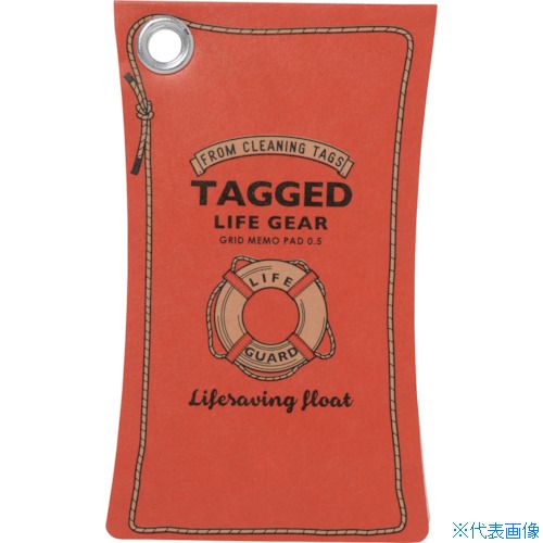 オレンジブック トラスコ中山　TRUSCOTAGGED タグドライフギア赤色 Sフロート 〔品番:TALG1261S〕[ 注番:4185828]特長●洗えるほど丈夫な紙「耐洗紙」を使用したメモ帳です。●アウトドアなど屋外での使用また防災用と...