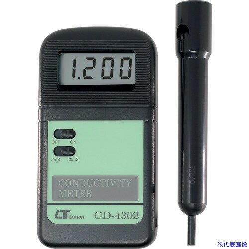 オレンジブック トラスコ中山　TRUSCOMT デジタル導電率計 〔品番:CD4302〕[ 注番:4195039]特長●軽量・小型タイプの導電率計●数値調整ボリュームを使用して簡易校正が可能（校正用の基準液は別売）●電池残量が少なくなると液...