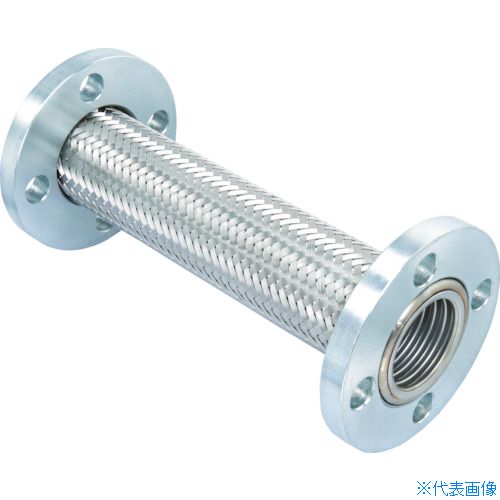 オレンジブック トラスコ中山　TRUSCOZENSHIN フレキシブルメタルホース(非溶接・フランジ型) 呼び径25A(1インチ) 〔品番:Z2000NW25500〕[ 注番:4203810]特長●ベローズの組込みに溶接を用いていないため、...