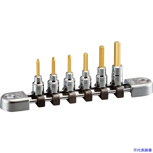 オレンジブック トラスコ中山　TRUSCOnepros 6.3sq.ヘキサゴンビットソケットセット(6コ組) チタンコーティング 〔品番:NTBT206A〕[ 注番:4204036]特長●チタンコーティングにより耐摩耗性を向上しています。●...