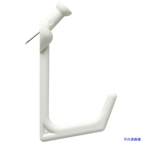 オレンジブック トラスコ中山　TRUSCOVELOS エルハンガー 白 5P 〔品番:LH705W〕[ 注番:4204214]特長●ピン部分が斜めに刺さるのでしっかり固定できます。●壁に刺して掛けるだけで使用できます。●フック部が長くワイド...
