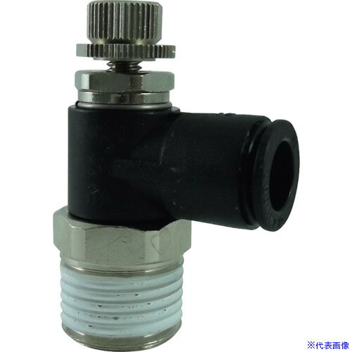 オレンジブック トラスコ中山　TRUSCOチヨダ ファイブスピードコントローラα メーターアウト10mm・R1/2 〔品番:F10R04SCO〕[ 注番:4234511]特長●ニードル弁の回転数が多いので、滑らかな速度制御が可能。●難燃性P...