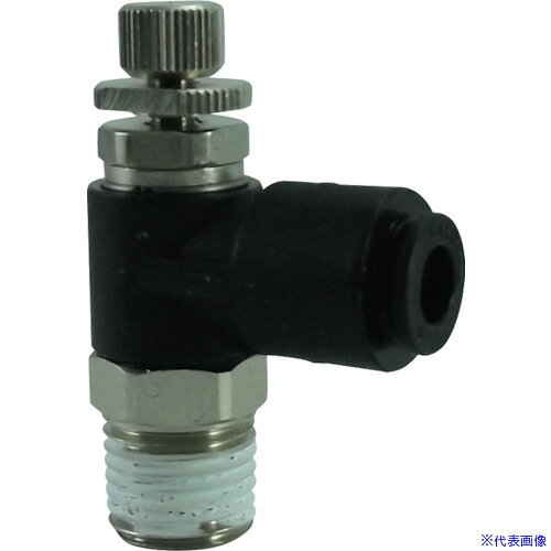 オレンジブック トラスコ中山　TRUSCOチヨダ ファイブスピードコントローラα メーターアウト6mm・R1/4 〔品番:F6R02SCO〕[ 注番:4234596]特長●ニードル弁の回転数が多いので、滑らかな速度制御が可能です。●難燃性P...