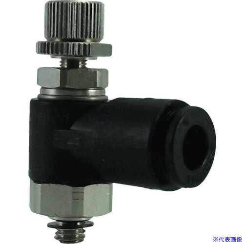 オレンジブック トラスコ中山　TRUSCOチヨダ ファイブスピードコントローラα メーターアウト6mm・M5×0.8 〔品番:F6RM5SCO〕[ 注番:4234618]特長●ニードル弁の回転数が多いので、滑らかな速度制御が可能です。●難燃...