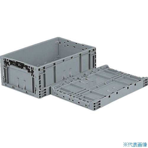 オレンジブック トラスコ中山　TRUSCOサンコー TP規格折りたたみコンテナー 556650 TPO−342ライトグレー 〔品番:SKTPO342GLL〕[ 注番:4235240]特長●TPシリーズの内倒れ式折りたたみタイプで、相互はめ合...