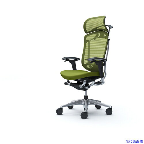 オレンジブック トラスコ中山　TRUSCOOKAMURA コンテッサセコンダ 可動肘 座クッション 大型ヘッド5本脚 ポリッシュ ブラック ランバー付ハンガー付 張地色グリーン 〔品番:CC88BSFPC5〕[ 注番:4256617]特長仕...
