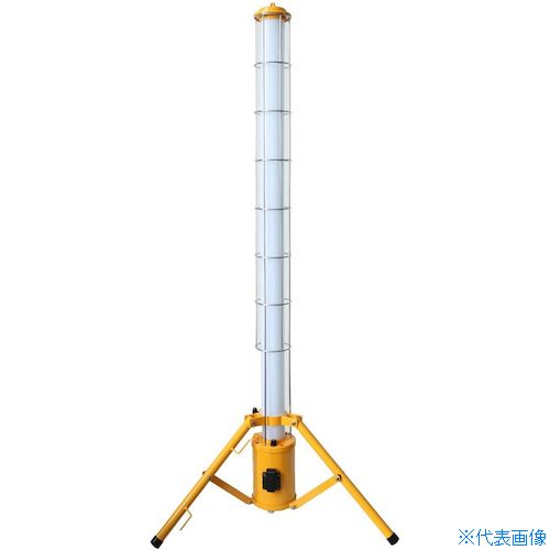 オレンジブック トラスコ中山　TRUSCOグリーンクロス LED投光器 100W 円柱型 三脚式 連結可 360度 GD−100W 〔品番:6300031421〕[ 注番:4263933]特長●360°全般配光でMean Well製電源ユニ...