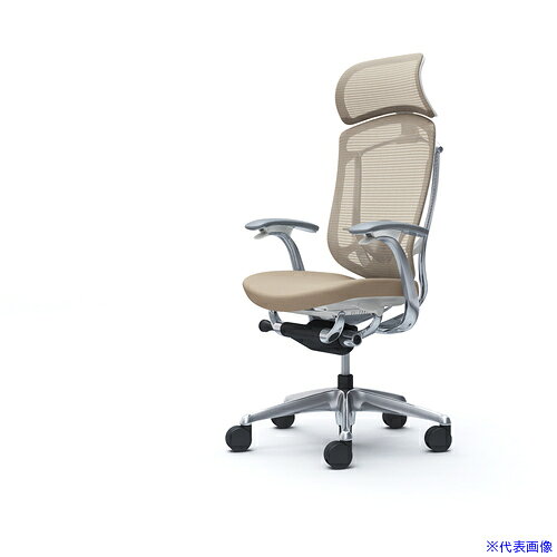 オレンジブック トラスコ中山　TRUSCOOKAMURA コンテッサセコンダ 固定肘 座クッション 大型ヘッド5本脚 ポリッシュ ホワイト ランバー付ハンガー無 張地色ベージュ 〔品番:CC47BZFPC7〕[ 注番:4266134]特長仕...