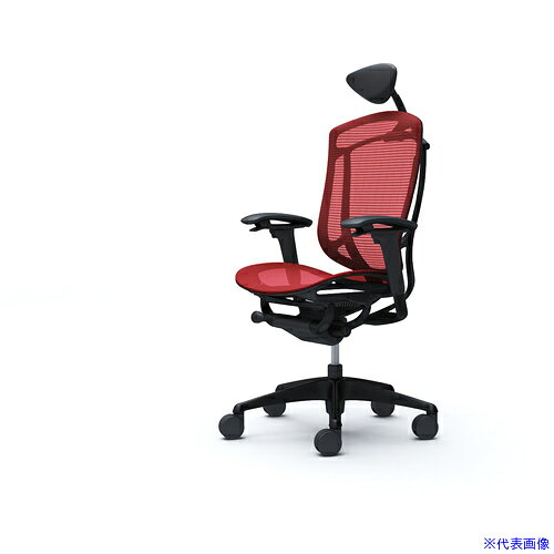オレンジブック トラスコ中山　TRUSCOOKAMURA コンテッサセコンダ 可動肘 座メッシュ 小型ヘッド5本脚 ブラック ブラック ランバー無ハンガー無 張地色レッド 〔品番:CC8AMRFPG9〕[ 注番:4277241]特長仕様●座...