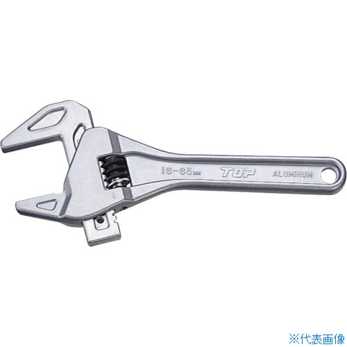 オレンジブック トラスコ中山　TRUSCOトップ工業(TOP) トラップレンチ 口開16〜68mm ハンガー付 〔品番:TMW1665H〕[ 注番:4310756]特長●メッキ付ナットを傷つけずに作業できます。用途●六角ボルト・ナットの組付...