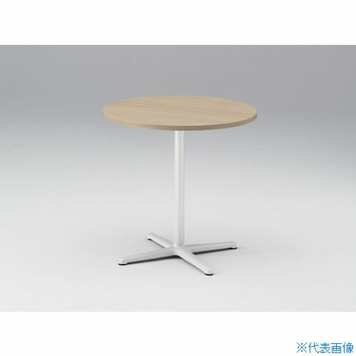 オレンジブック トラスコ中山　TRUSCOITOKI ノットワーク カフェテーブル円型 天板アモナアカシア 脚ホワイト 〔品番:TLL06C7JWA〕[ 注番:4361329]特長●knot Workは、人と人、アイデアとアイデアを紡ぐ「場...