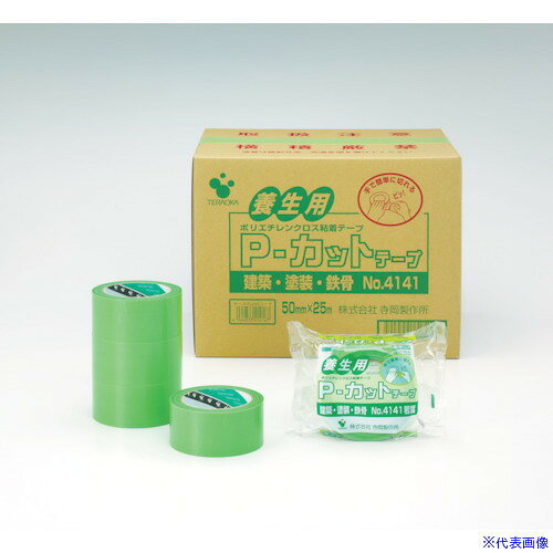 オレンジブック トラスコ中山　TRUSCOTERAOKA P−カットテープ NO.4141 若葉 50mmX25M 〔品番:4141LGR50X25〕[ 注番:4375203]特長●初期粘着性がよく、のり残りが特に少ないです。●建築物・塗装...