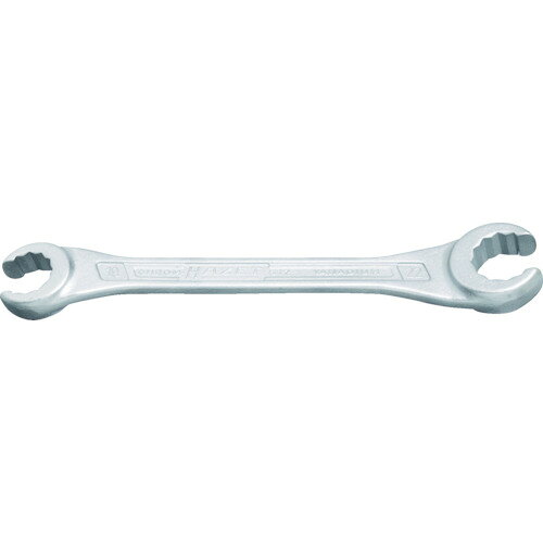 オレンジブック トラスコ中山　TRUSCOHAZET 両口フレアナットレンチ 10X11mm 〔品番:61210X11〕[ 注番:4394143]特長●チューブ・パイプ配管のユニオンナットなどの作業に最適です。●梨地仕上げですので、油などに...