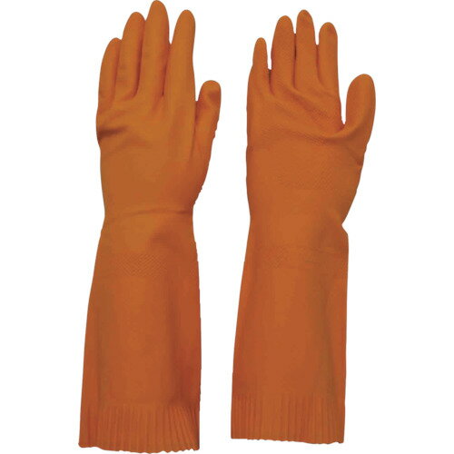 オレンジブック トラスコ中山　TRUSCOダンロップ 天然ゴム厚手 裏毛付 M オレンジ 〔品番:6331〕[ 注番:4396979]特長●ソフトな裏毛付で長時間の水仕事でも疲れを軽減します。●ひっかき、引き裂き、熱にも強い優れた耐久性です...