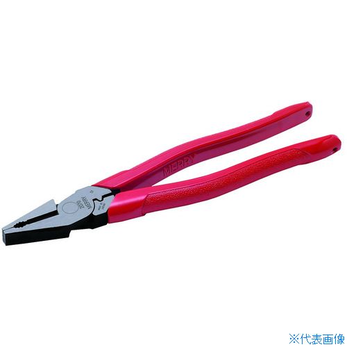 オレンジブック トラスコ中山　TRUSCOメリー 強力圧着ペンチ 225mm 〔品番:2070225〕[ 注番:4399358]特長●偏芯テコ原理採用で軽い切れ味です。●1.25〜3.5sqの簡易圧着が可能です。●プライヤー部でナットが掴め...