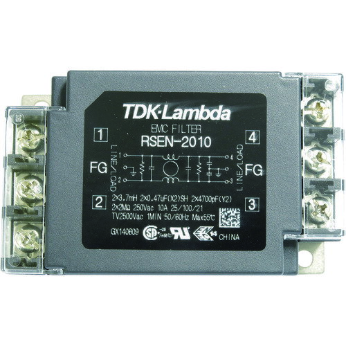 オレンジブック トラスコ中山　TRUSCOTDKラムダ ノイズフィルタ RSEN 標準タイプ 250V 10A 〔品番:RSEN2010〕[ 注番:4402839]特長●多彩なバリエーションと機能性を重視した汎用単相フィルタです。●セルフア...