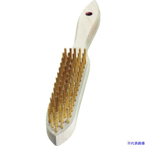 オレンジブック トラスコ中山　TRUSCOLESSMANN 剣先5行 木柄ハンドブラシ 真鍮メッキ線 〔品番:105451〕[ 注番:4424603]特長●手になじむ持ちやすいハンドル形状で、曲柄仕様になっているため、力が入りやすく、広い範...