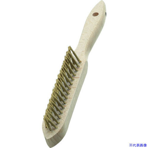 オレンジブック トラスコ中山　TRUSCOLESSMANN 3行リベット 木柄ハンドブラシ 真鍮メッキ線 〔品番:120881〕[ 注番:4424671]特長●特殊な植え込み技術で、毛先を中心部に寄せています。●溝部や狭い箇所の研磨作業、清...