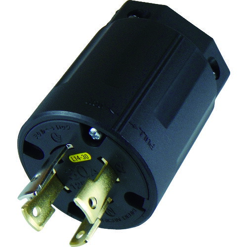オレンジブック トラスコ中山　TRUSCOアメリカン電機 引掛形 ナイロンプラグ 接地3P30A125/250V 〔品番:4312NL14〕[ 注番:4429010]特長●耐熱性・耐油性・耐摩耗性・耐薬品性に優れているナイロン樹脂製です。●...