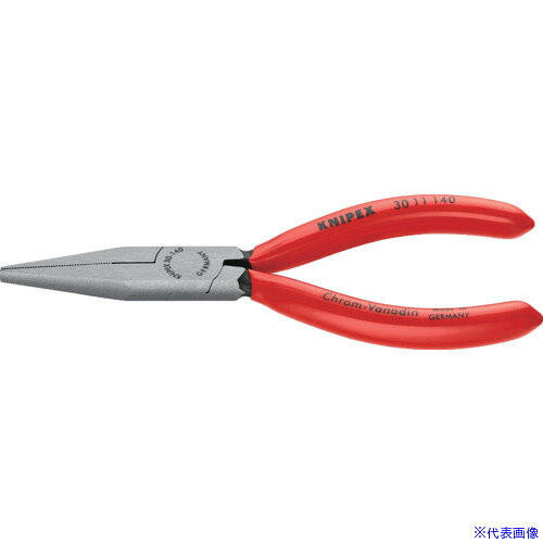 オレンジブック トラスコ中山　TRUSCOKNIPEX ロングノーズプライヤー 平口 プラスチックハンドル 140mm 〔品番:3011140〕[ 注番:4467647]特長●耐摩耗性に優れ、ハードな使用に最適です。●平口なので平材など安定...