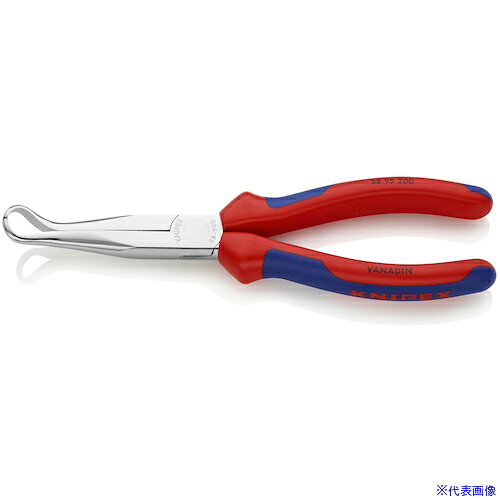 オレンジブック トラスコ中山　TRUSCOKNIPEX メカニックプライヤー 45°先曲がり コンフォートハンドル 〔品番:3895200〕[ 注番:4467957]特長●負荷のかかるつかみ、曲げ作業に最適なヘッド・先端部の強度を持つプライ...