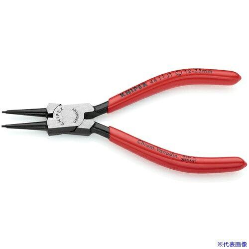 オレンジブック トラスコ中山　TRUSCOKNIPEX 穴用スナップリングプライヤー 12−25mm 〔品番:4411J1〕[ 注番:4467981]特長●穴用スナップリングの取り付け、取り外しに適しています。●鍛造により大変頑丈です。●滑...