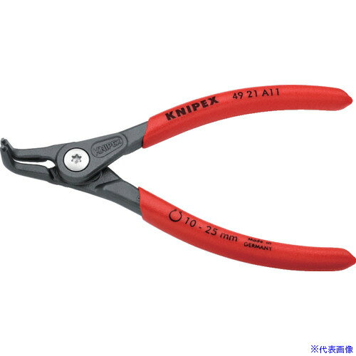 オレンジブック トラスコ中山　TRUSCOKNIPEX 軸用精密スナップリングプライヤー90度 10−25mm 〔品番:4921A11〕[ 注番:4468406]特長●ツール寿命は一般的なスナップリングプライヤーの10倍以上です。●スクリュ...