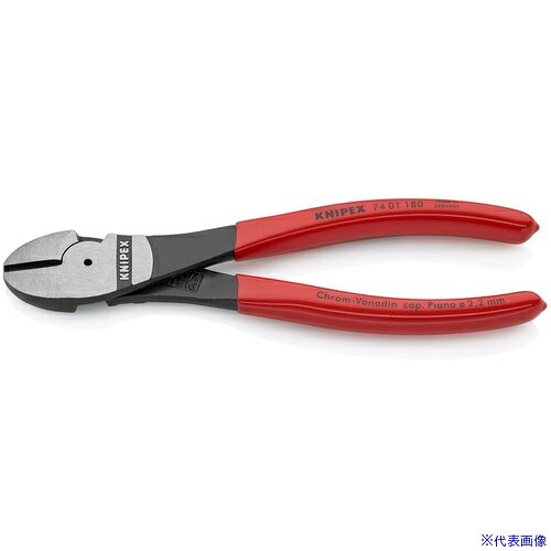 オレンジブック トラスコ中山　TRUSCOKNIPEX 強力型ニッパー プラスチックハンドル 180mm 〔品番:7401180〕[ 注番:4468783]特長●ジョイント部は鍛造軸カシメを採用し耐久性に優れています。●ピアノ線を含む様々な...