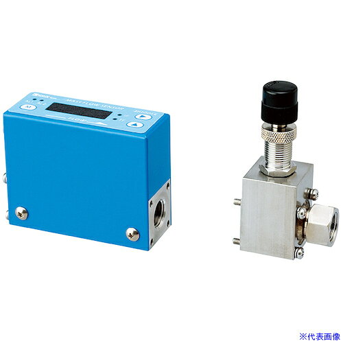 オレンジブック トラスコ中山　TRUSCOKOFLOC 表示器付ローコストマスフローメータ 3810DS2−V−I−RC1/4−N2−10SCCM−0.1MPA−0MPA−20℃ 〔品番:3810DS2VIRC14N210SCCM0.1M0...